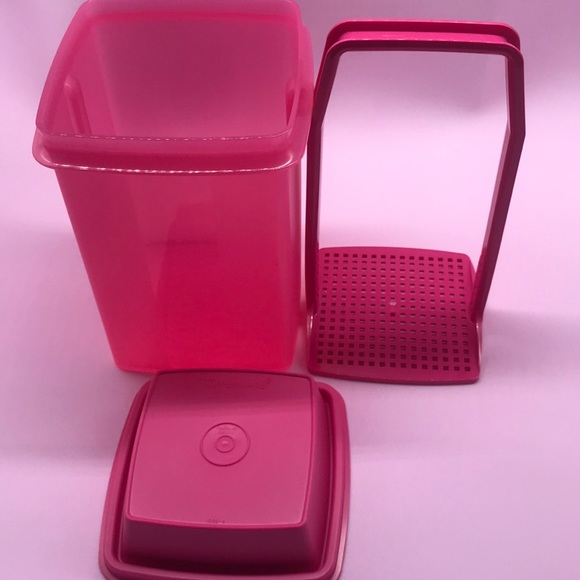 Tupperware | Kitchen | Tupperware Large Square Pickadeli Container Pink ...